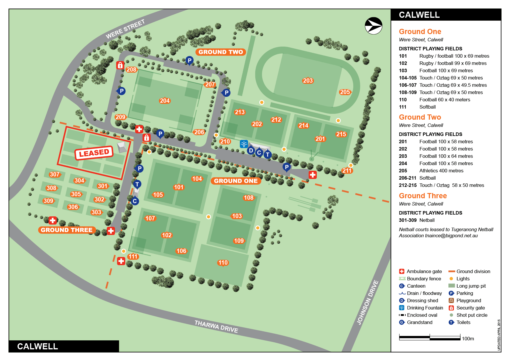 Calwell 2 - ACT Sport and Recreation