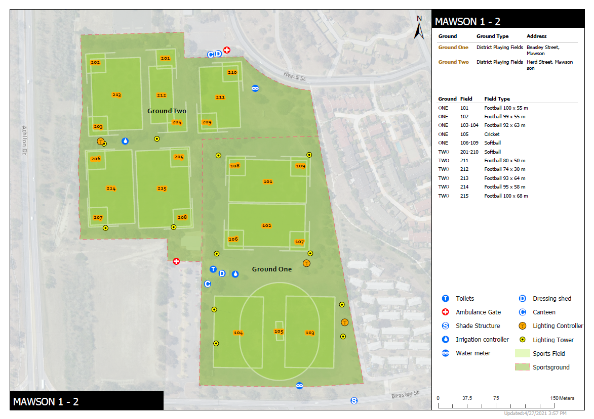 Mawson 1 - ACT Sport and Recreation (local ssr)