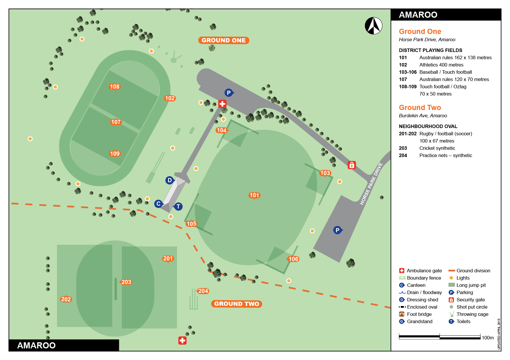 Amaroo 1 - ACT Sport and Recreation (local ssr)