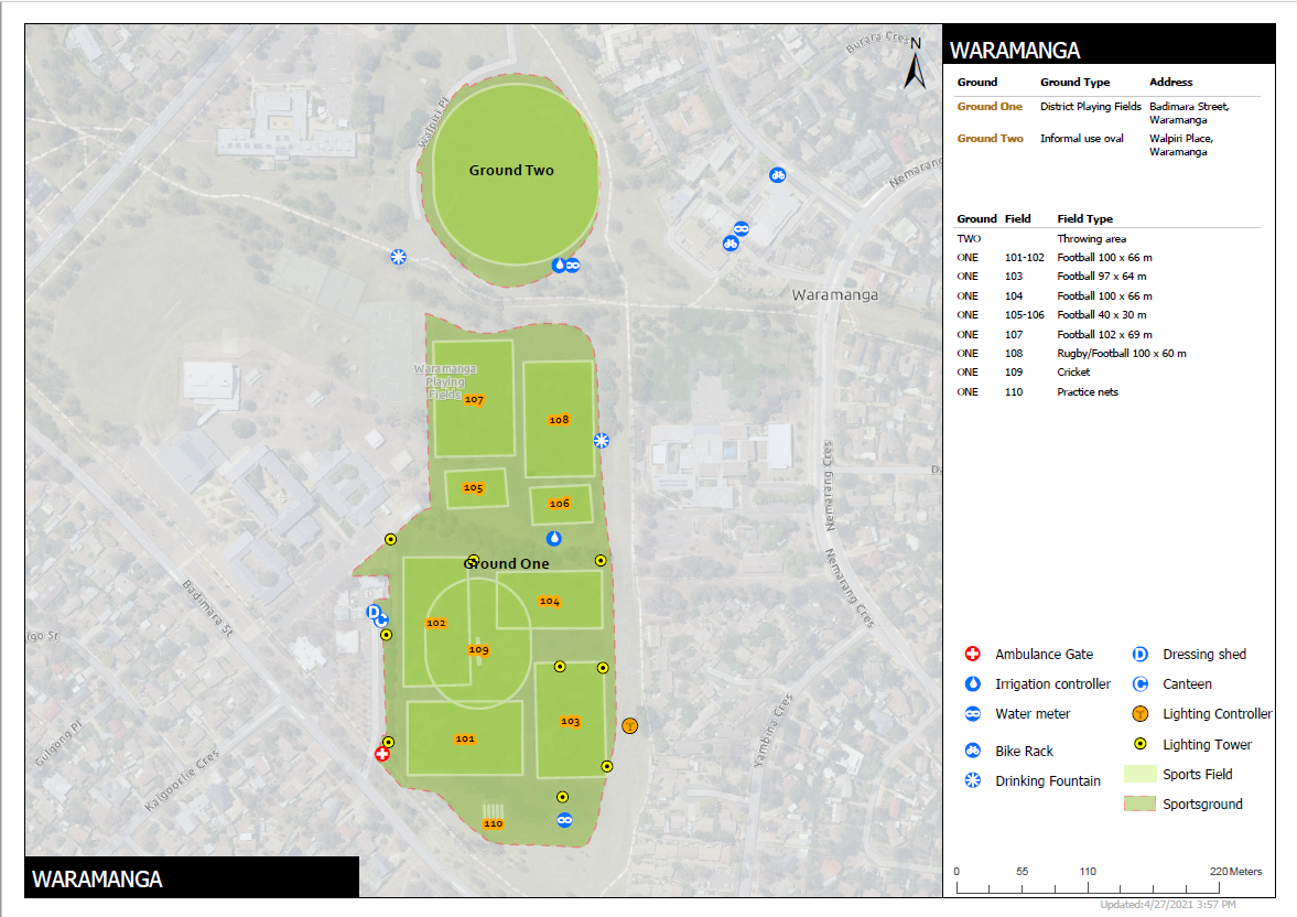 Waramanga 1 - ACT Sport and Recreation (local ssr)